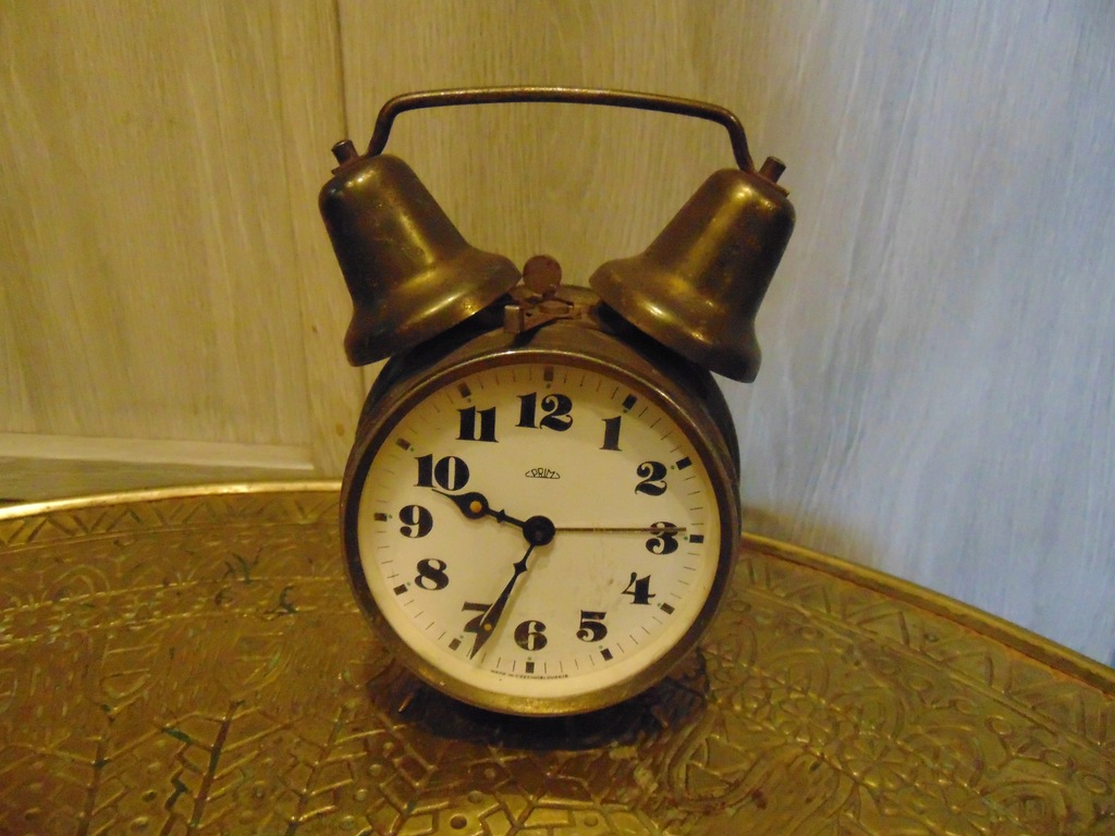 Stary zegar,budzik PRIM - 12854111572 - oficjalne archiwum Allegro
