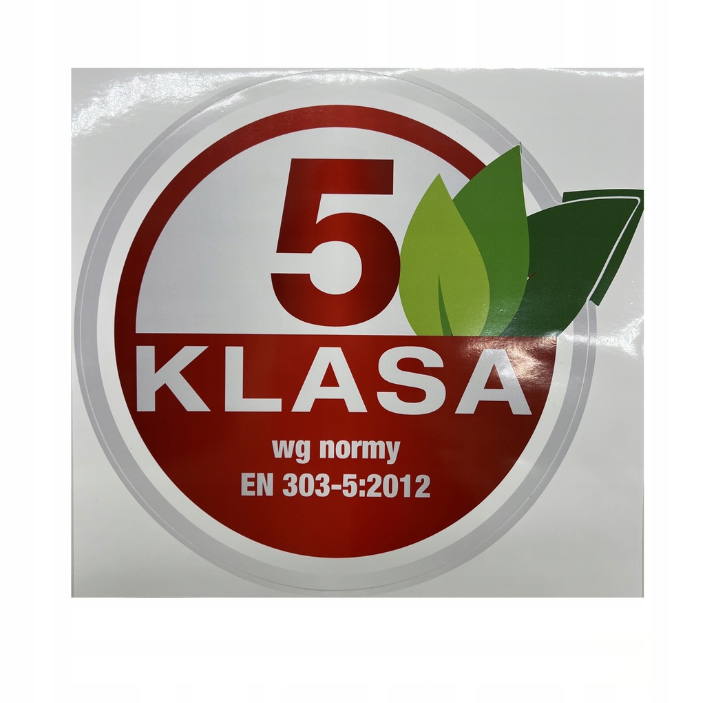 Naklejka 5 Klasa na kocioł piec kotly 20cm ecodesi - 13323979843 ...