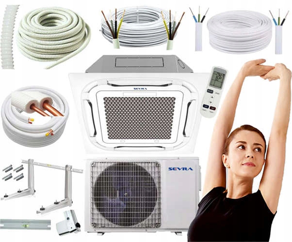 KLIMATYZATOR KASETONOWY LCAC SEVRA 5,0 kW ZESTAW - 11892201386 - oficjalne archiwum Allegro