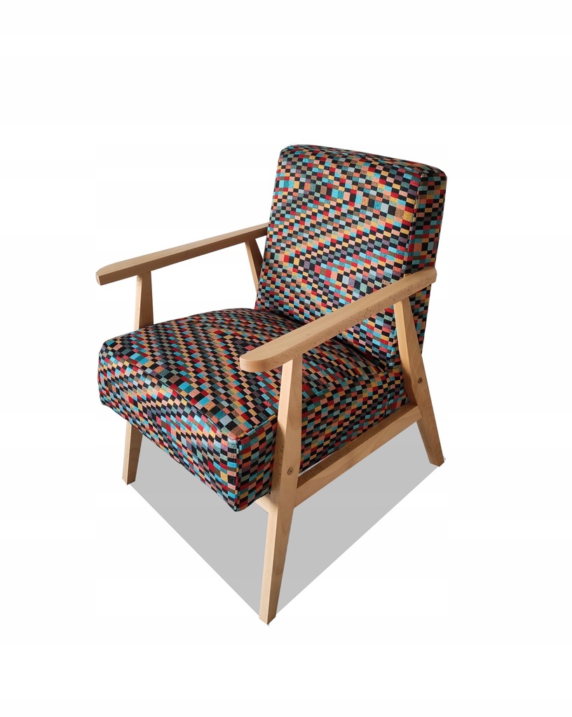Fotel RETRO styl PRL, VINTAGE - 10794229910 - oficjalne archiwum Allegro