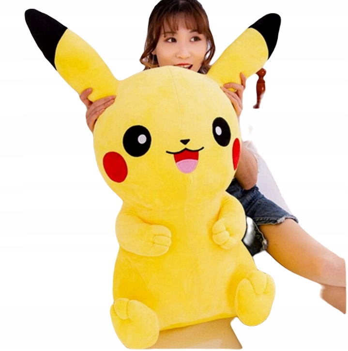 DUŻA MASKOTKA PIKACHU POKEMON PRZYTULANKA 100 CM - 13235730916 ...