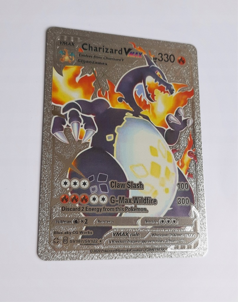 Karta Pokemon Shiny Charizard Vmax Silver - 12805189118 - oficjalne archiwum Allegro