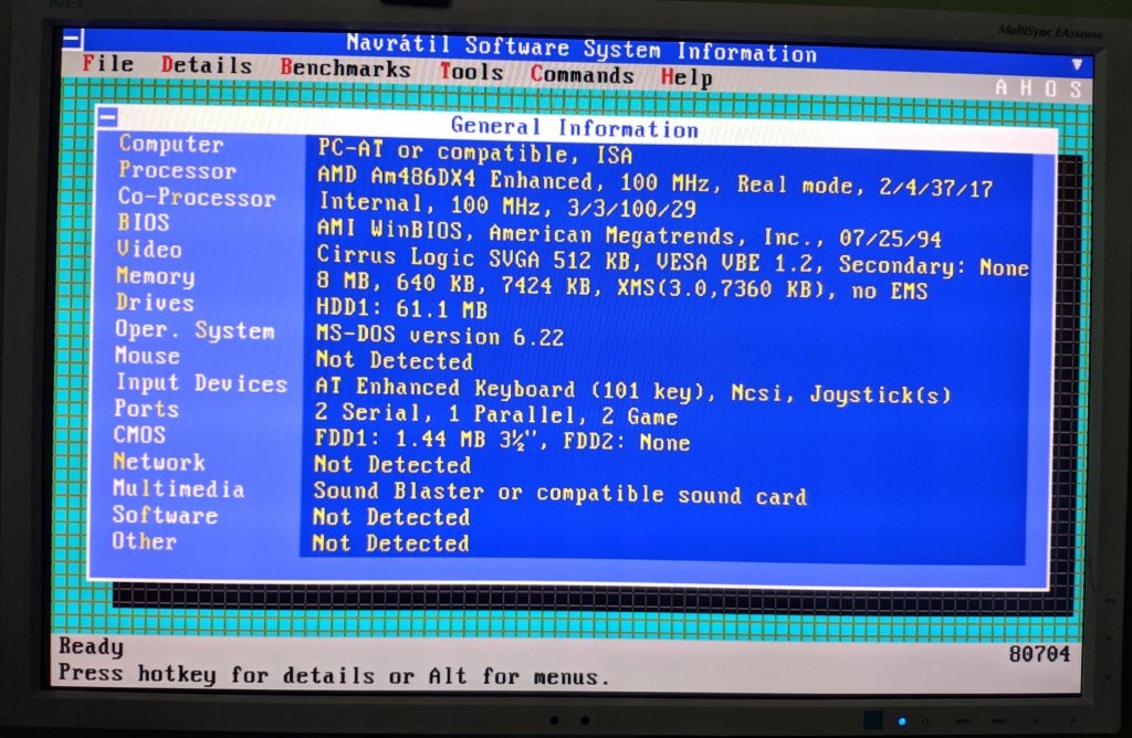 MINI RETRO-PC 486 DX4-100MHz 8MB Sound Blaster 16 - 8100930813 ...