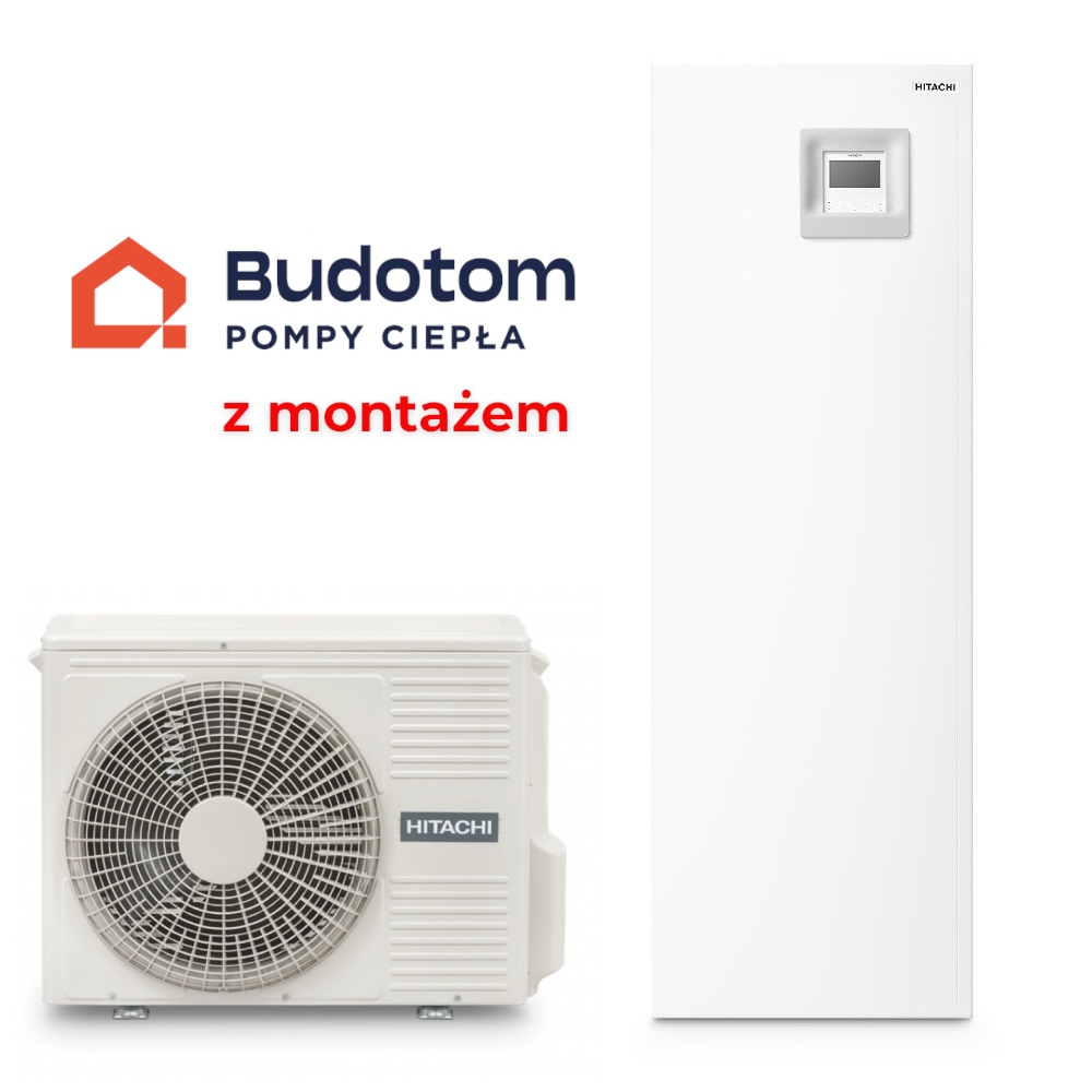 POMPA CIEPŁA Z MONTAŻEM HITACHI YUTAKI S COMBI 6KW PRZEDŁUŻONA GWARANCJA - 14448503797 ...