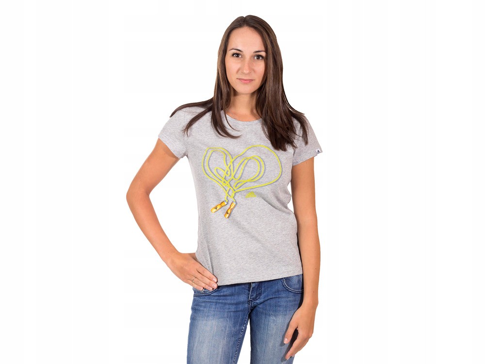 Adidas KOSZULKA DAMSKA SZARA T-Shirt F50797 BLUZKA - 7422629147 ...