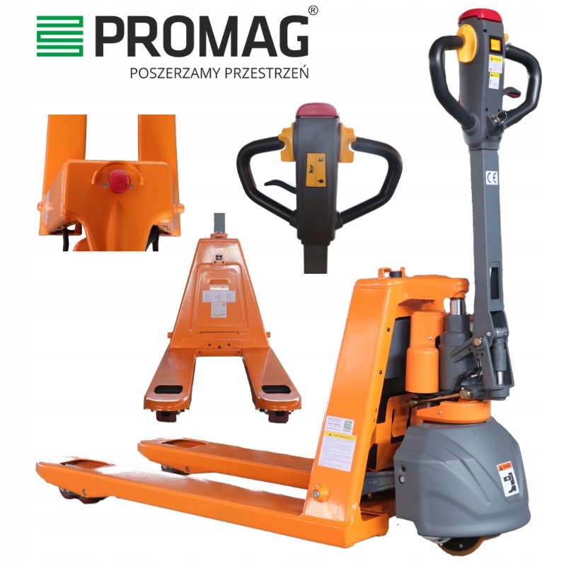 WÓZEK ELEKTRYCZNY PALETOWY PALECIAK PROMAG 1400KG 1150MM LION LITE ...