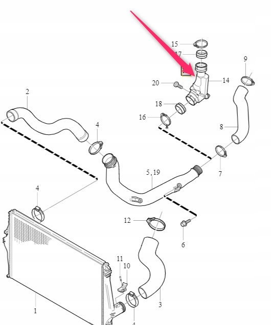 Przewód powietrza intercoolera Volvo - 13506509471 - oficjalne archiwum ...