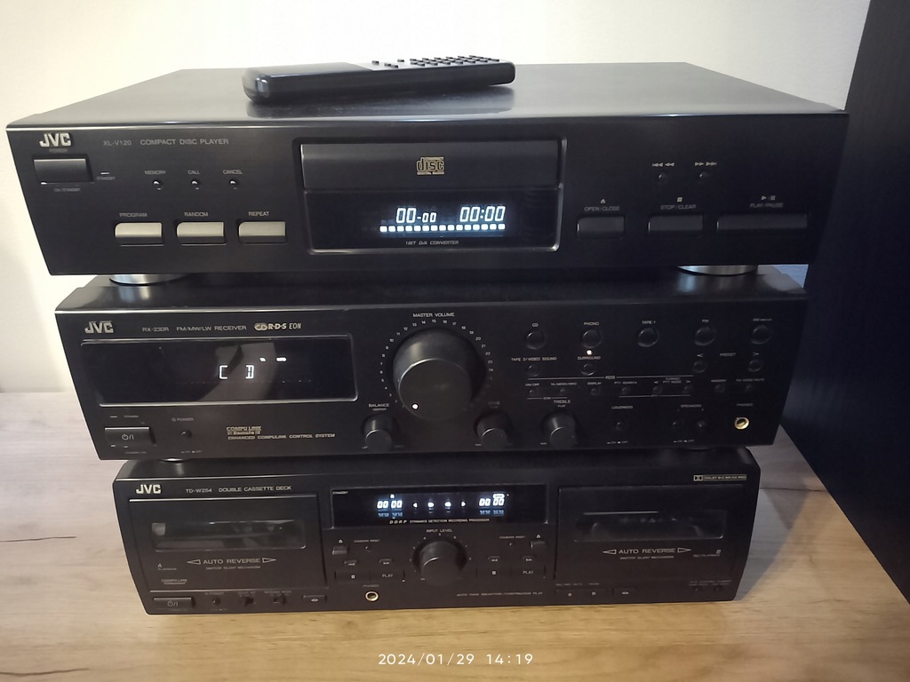 Wieża JVC RX-230R + XL-v120 + TD-W254 - 15103847888 - oficjalne archiwum Allegro