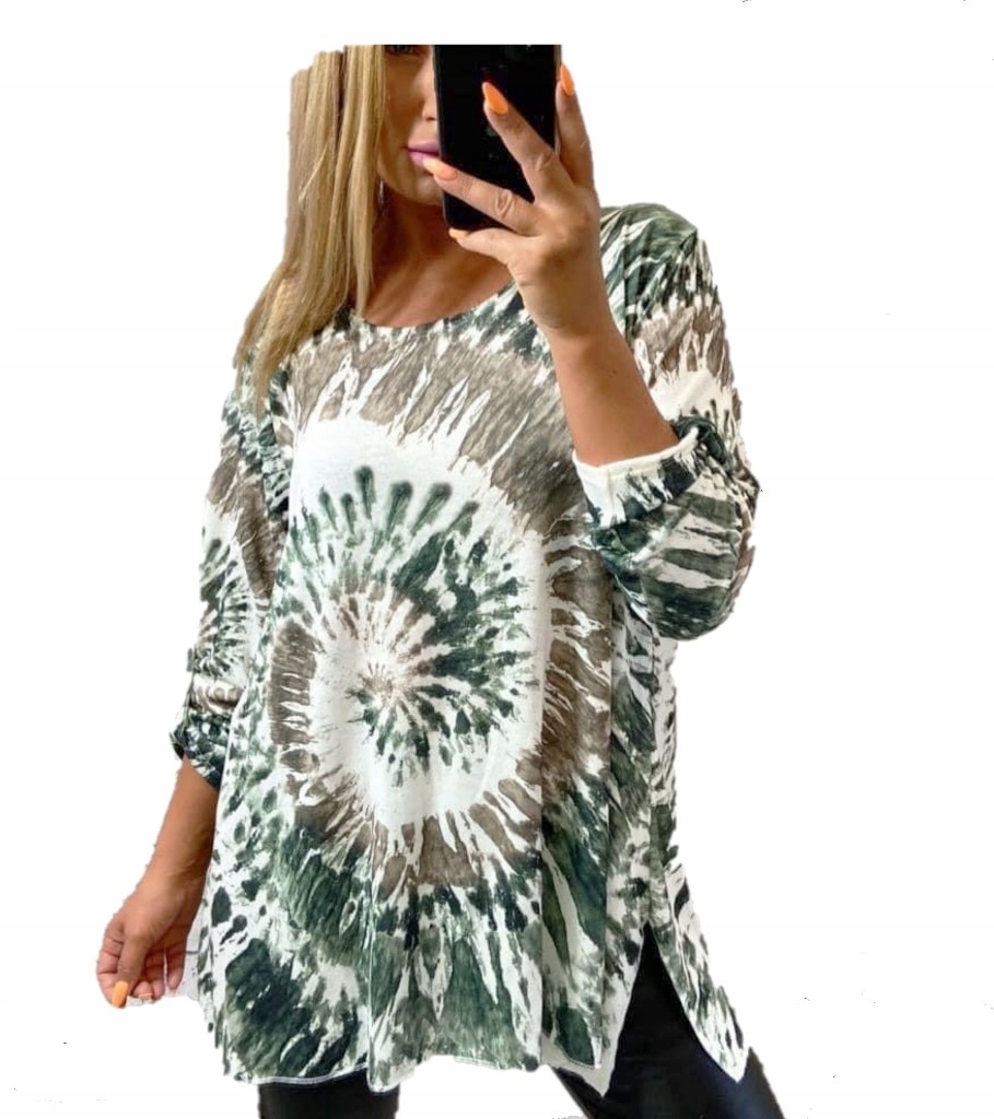 ŚLICZNA BLUZKA DZIANINA OMBRE 5XL 50 52 54 - 14909936038 - oficjalne archiwum Allegro