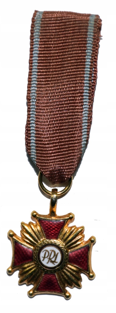 Krzyż Zasługi PRL złocony miniaturka - 13284873085 - oficjalne archiwum ...