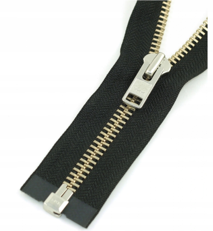 YKK zamek metalowy 10mm rozdzielczy 70cm srebrny - 10950277972 - oficjalne archiwum Allegro