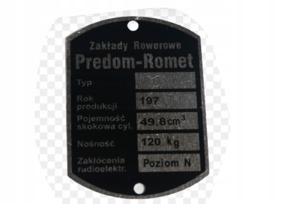 TABLICZKA ZNAMIONOWA ROMET MOTORYNKA KOMAR KADET - 9452399515 ... TABLICZKA ZNAMIONOWA ROMET MOTORYNKA KOMAR KADET - 9452399515 ...