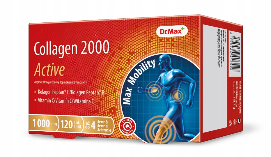 Dr.Max Collagen 2000 Active + Wit. C , 120tabl. - 12487998558 - oficjalne archiwum Allegro
