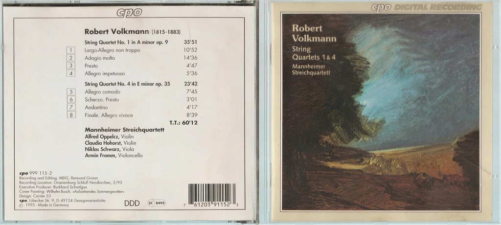 Volkmann Mannheimer StreichquartettString Quartets - 12421127133 - oficjalne archiwum Allegro