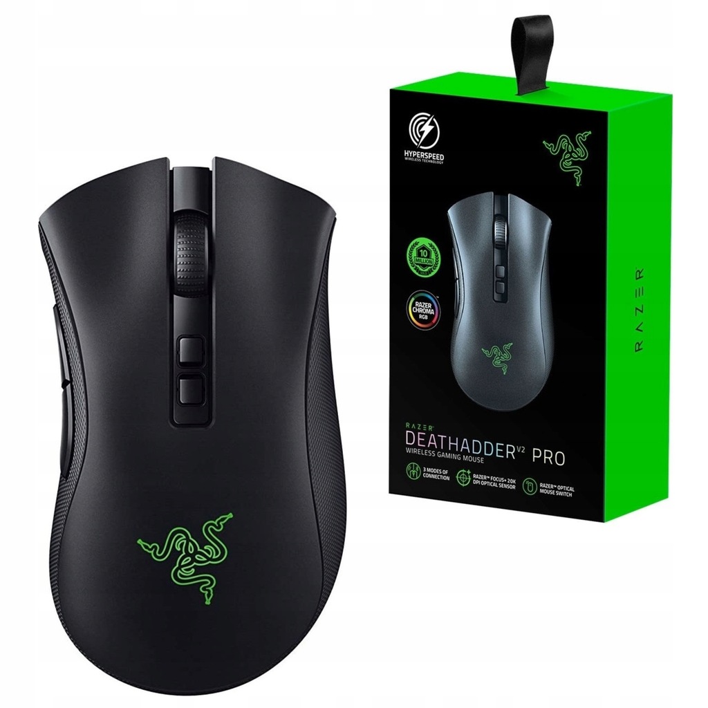 Myszka bezprzewodowa Razer DeathAdder V2 Pro - 11556279739 - oficjalne ...