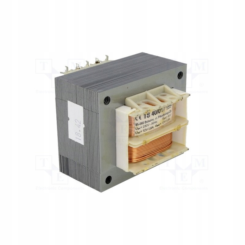 TS40/017 [230V/2x12V 2x1,65A 40W] transformator si - 14328984472 - oficjalne archiwum Allegro