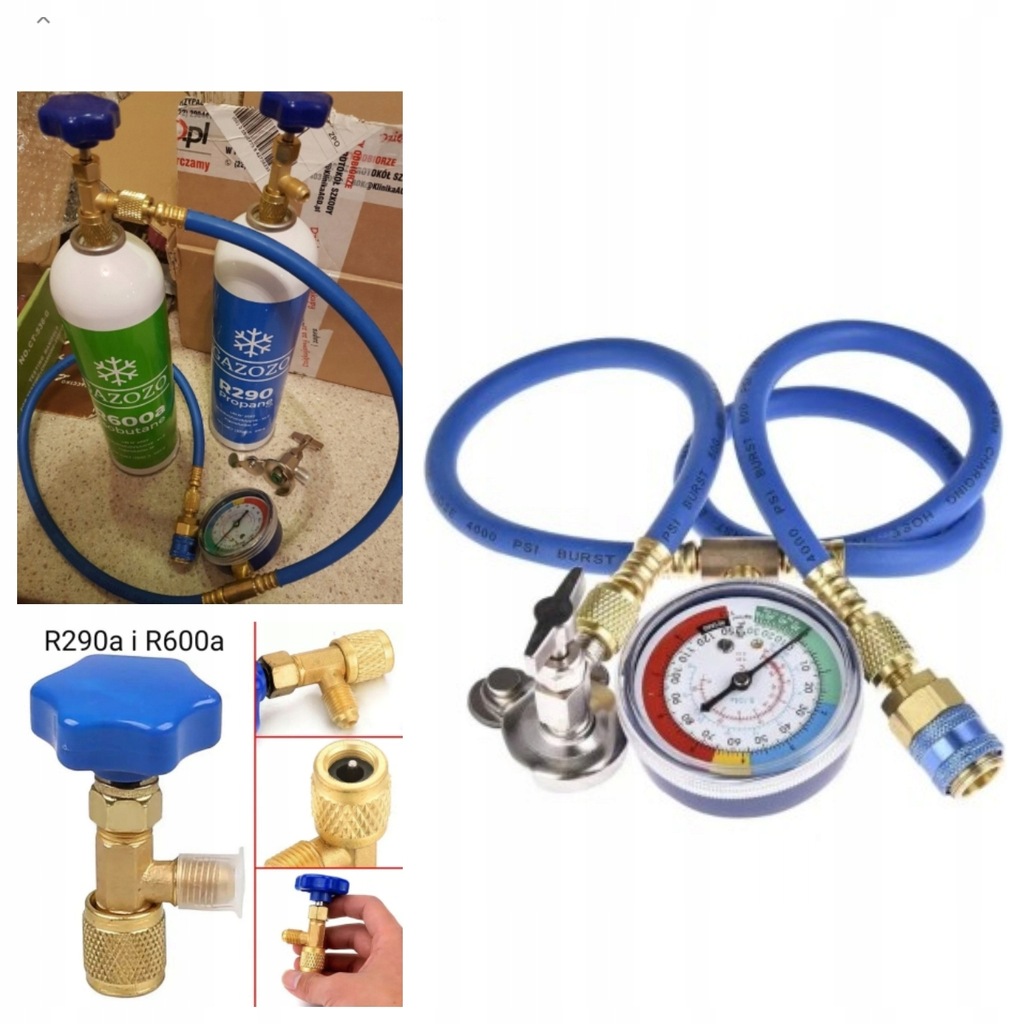 Zestaw do nabijania klimatyzacji r290a r600a r134a - 7706459262 - oficjalne archiwum Allegro