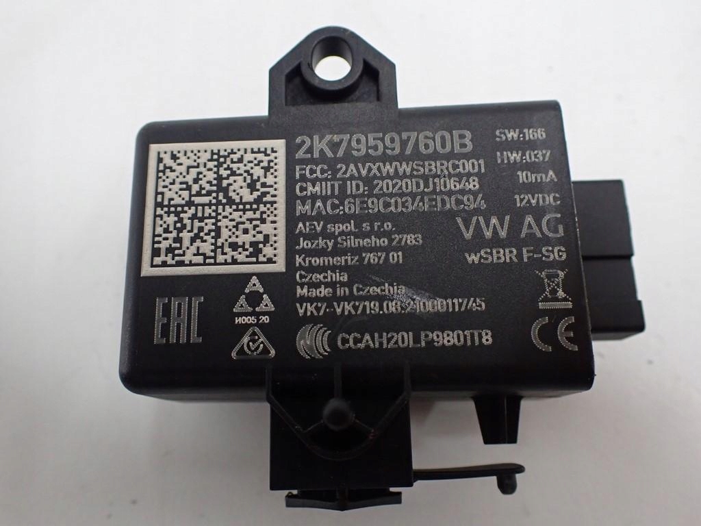 MODUŁ STEROWNIK FOTELA 2K7959760B CADDY 2K7 V 22R - 12720624726 ...