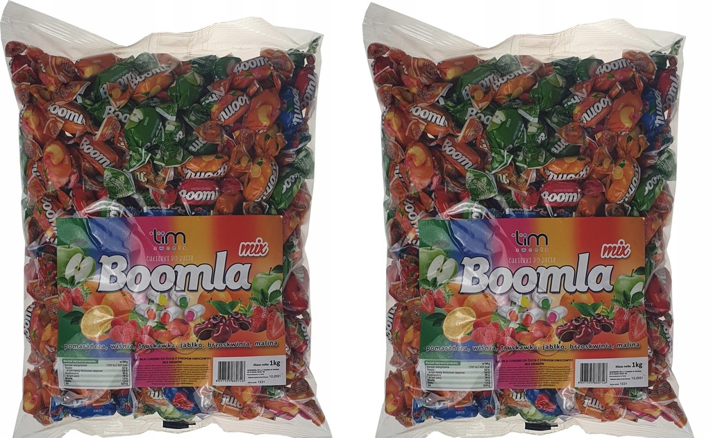 Cukierki rozpuszczalne BOOMLA MIX 1 kg x 2 sztuki - 8974098884 - oficjalne archiwum Allegro