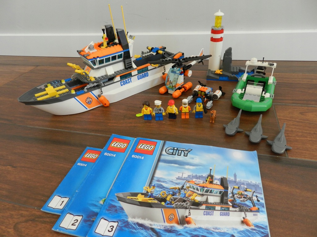LEGO CITY Coast Guard 60014 Patrol *statek* Łódka - 7964125990 ...