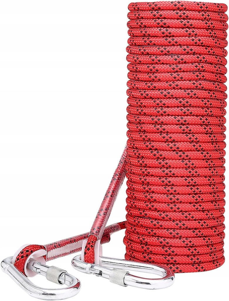 LINA WSPINACZKOWA 8MM ŚREDNICA 30M DŁUGOŚĆ NYLONOWA ASEKURACYJNA ...