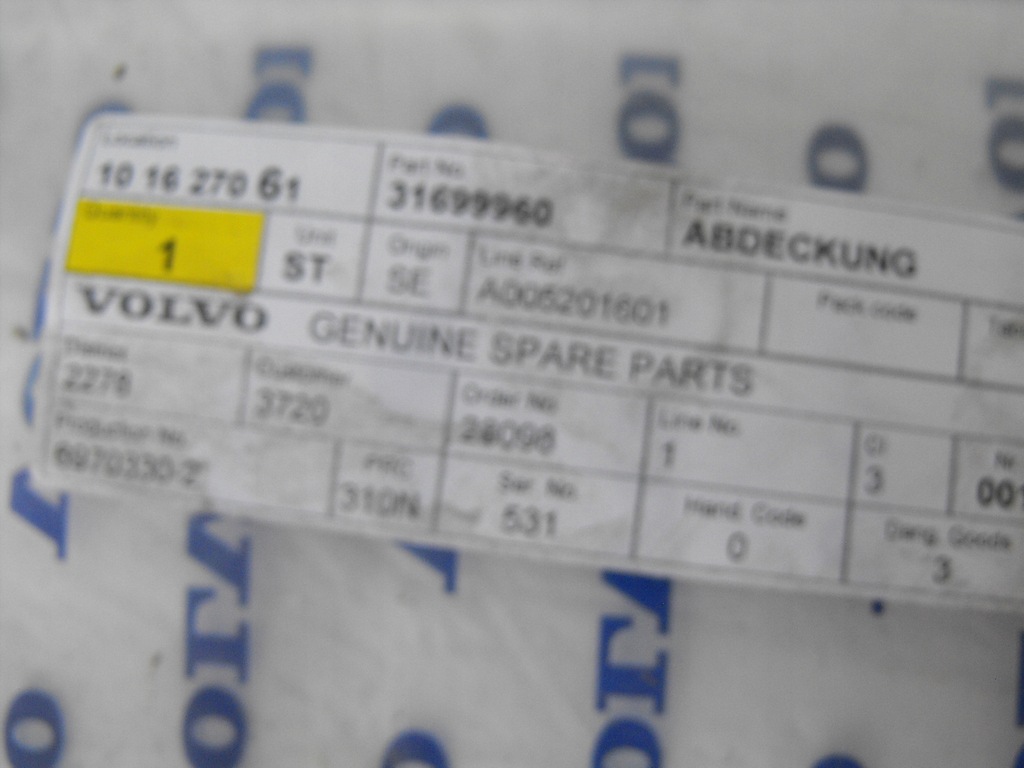 Volvo XC60 II osłona błotnika lewego tył 31699960 - 8950883582 ...