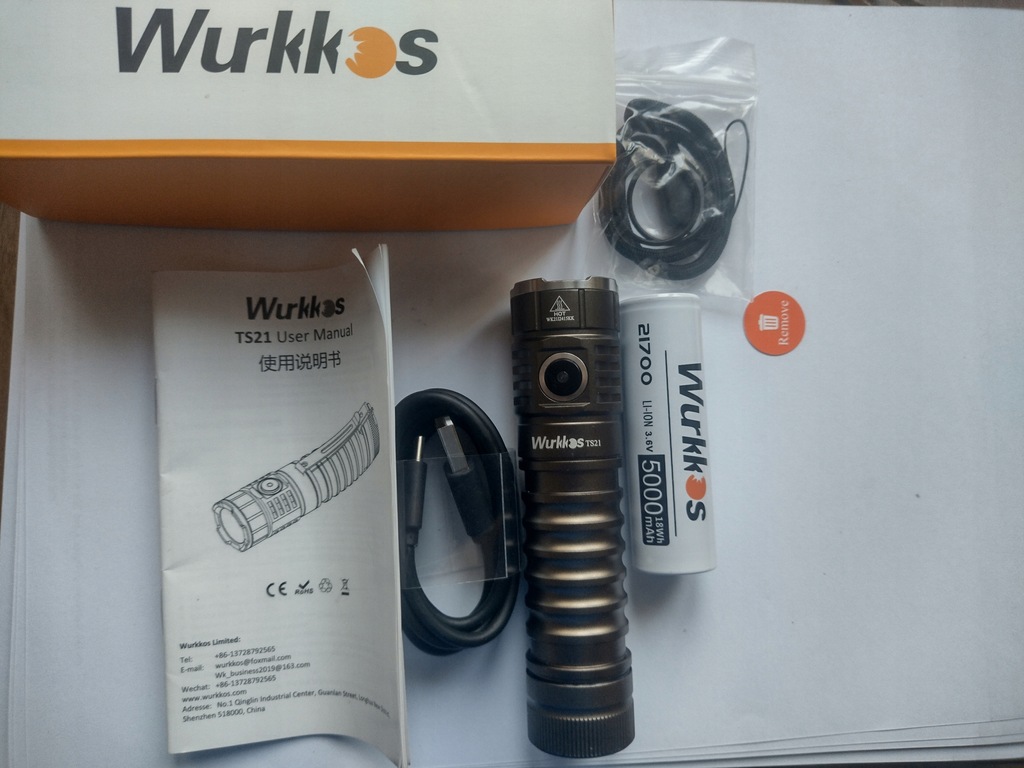 Latarka Wurkkos TS21 3500 lumenów KOMPLET 5000K - 12541979023 ...