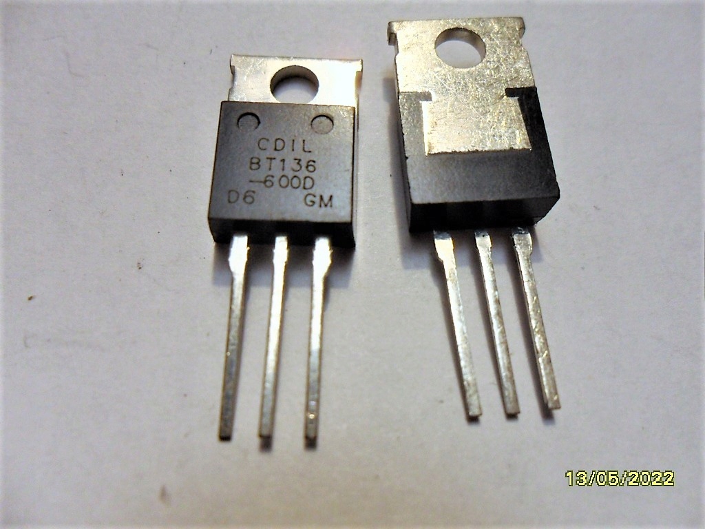 TRIAK BT136-600 D 4 A / 600 V TO220 - 2 szt. - 12160427747 - oficjalne archiwum Allegro