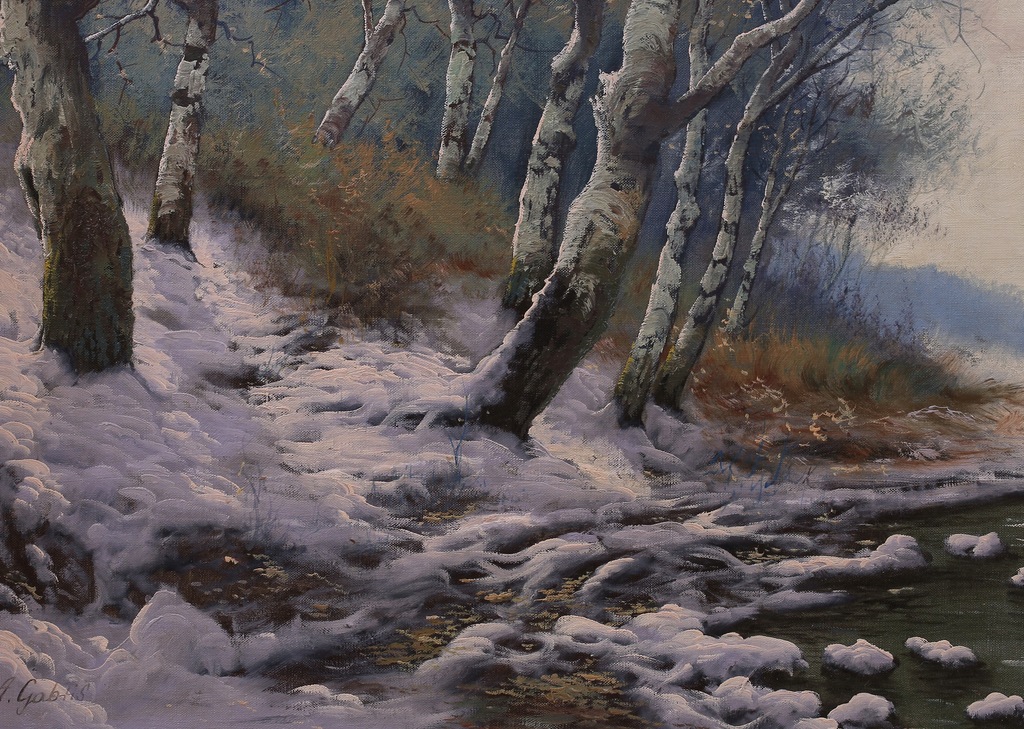 BELA GABRIS 1905 - ZIMOWY KRAJOBRAZ RZECZNY - CUDO - 7846061704 ...