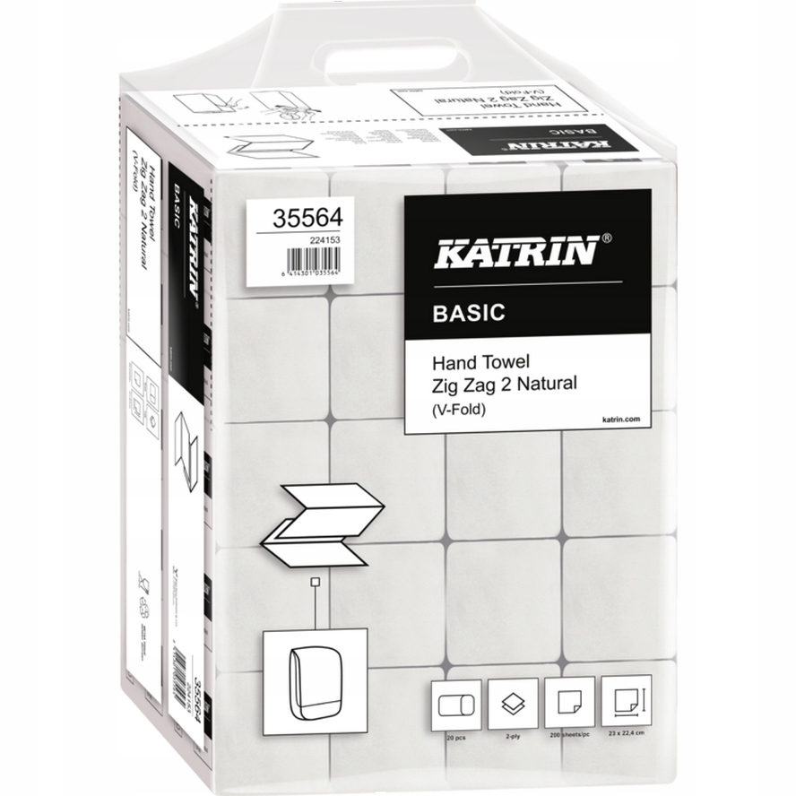 Ręcznik papierowy KATRIN 35564 Basic ZZ 4000 szt. - 13643915606 ...