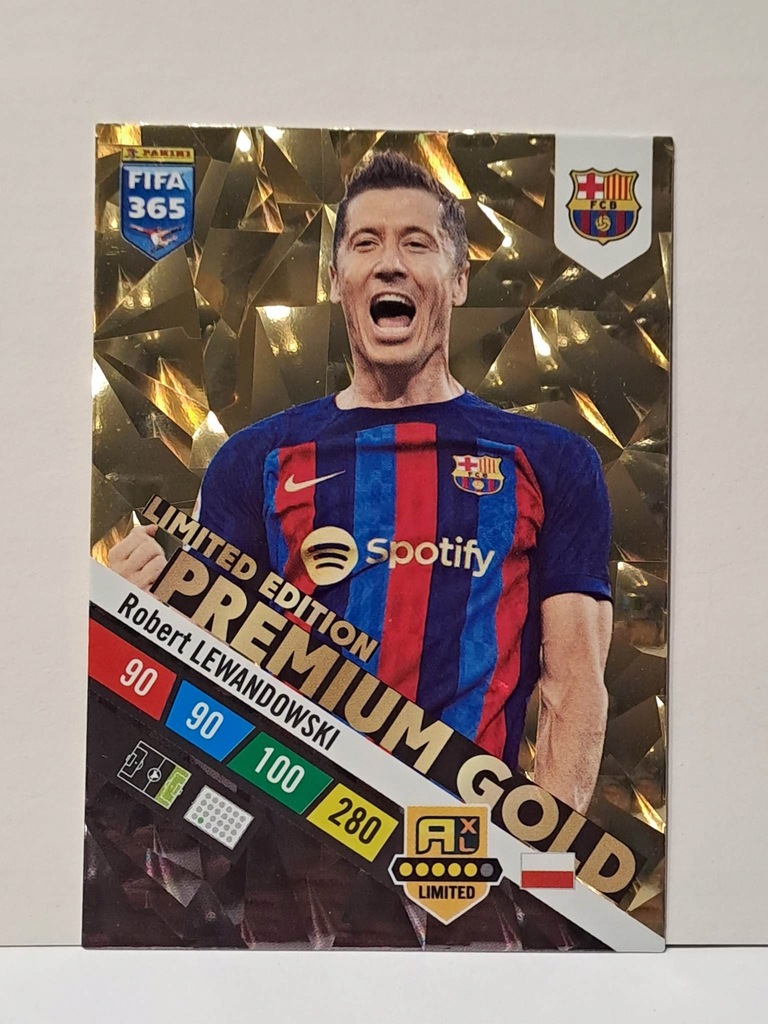 Karta FIFA 365 2023 Premium Gold Lewandowski - 13535535452 - oficjalne archiwum Allegro