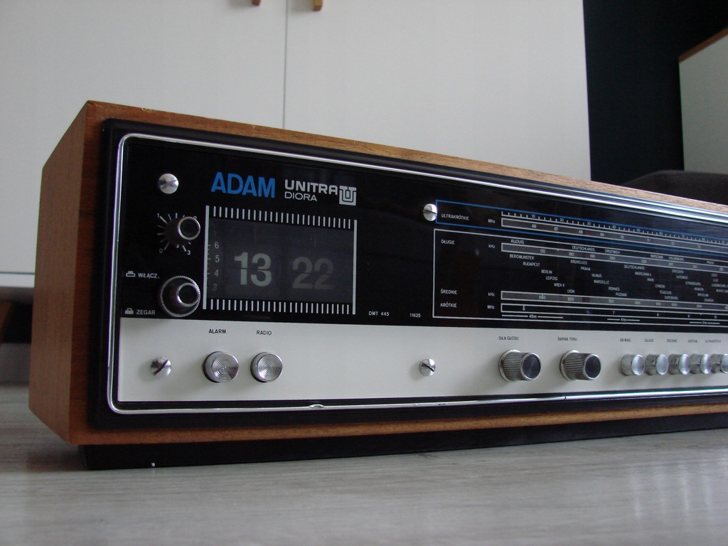 Radio Unitra Diora Adam zegar klapkowy - PRL Ładny - 9040978304 ...
