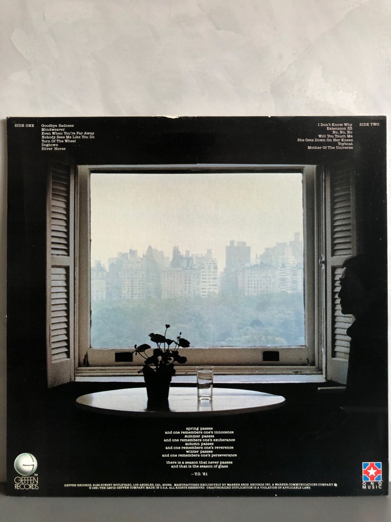 Купить Йоко Оно - сезон стекла 1981: отзывы, фото и характеристики на Aredi.ru (12749715717)