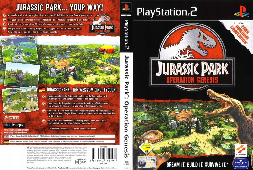 PS2 JURASSIC PARK: OPERATION GENESIS - 8749525278 - oficjalne archiwum ... PS2 JURASSIC PARK: OPERATION GENESIS - 8749525278 - oficjalne archiwum ...