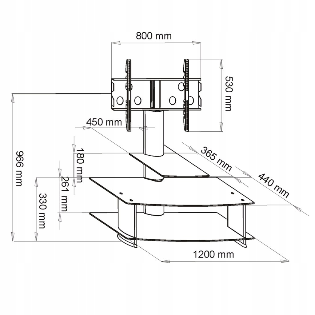 Купить НАСТОЛЬНОЕ ПОДСТАВКА ДЛЯ ТВ POLKA LCD LED PLASMA 30-50': отзывы ...