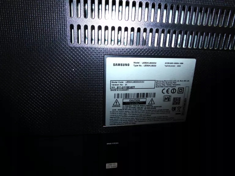 TELEWIZOR SAMSUNG UE50KU6000W - 12721028699 - oficjalne archiwum Allegro