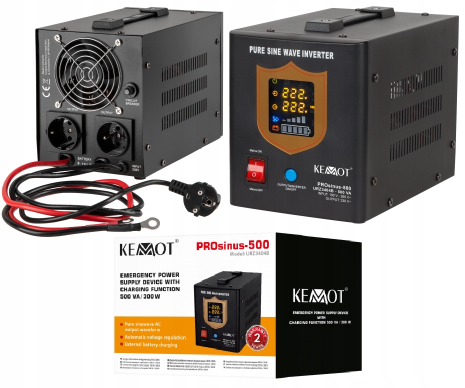 ZASILACZ AWARYJNY KEMOT PROSINUS-500 PRZETWORNICA - 12624685646 ...