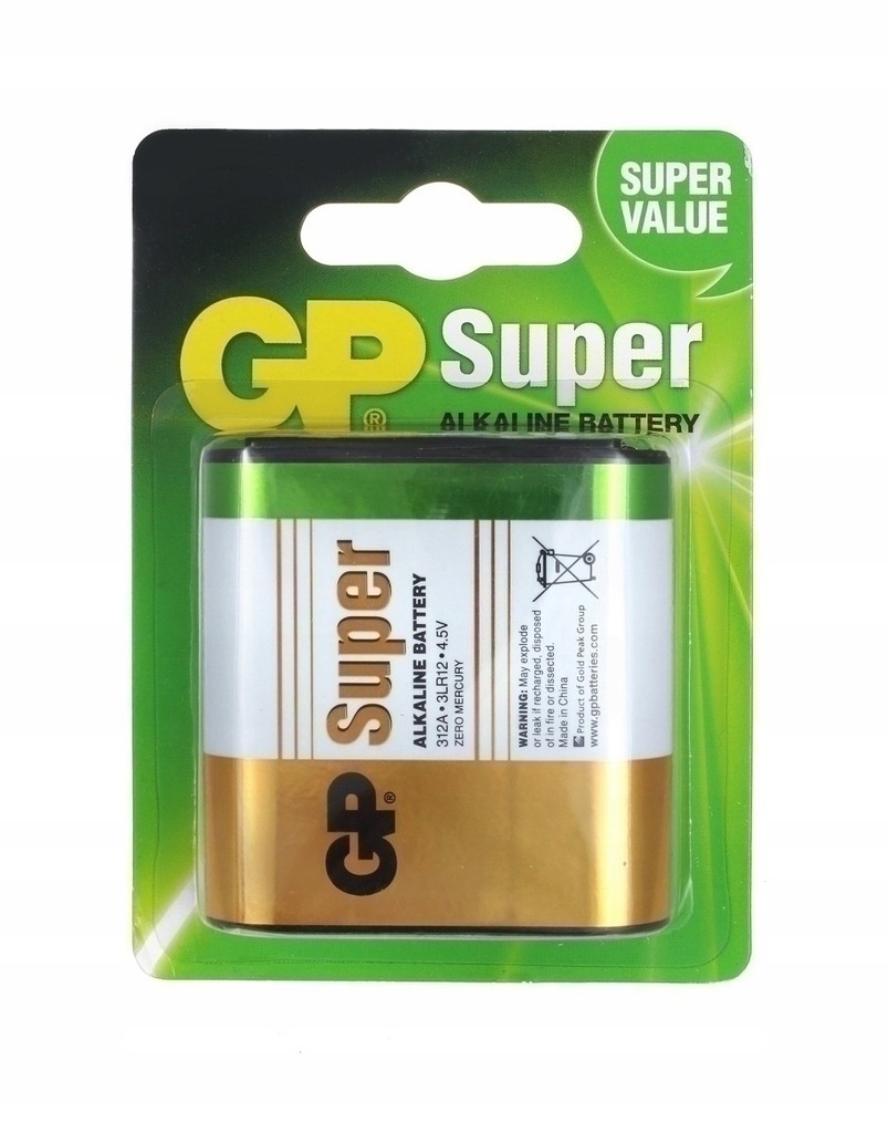 Bateria alkaliczna 3LR12 GP SUPER 4,5V B 3R12 - 8637717312 - oficjalne ...