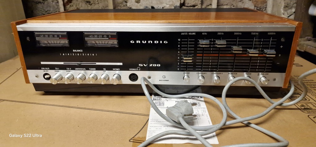 Grundig SV 200 super wzmacniacz z korektorem 1969r - 15197694629 ...