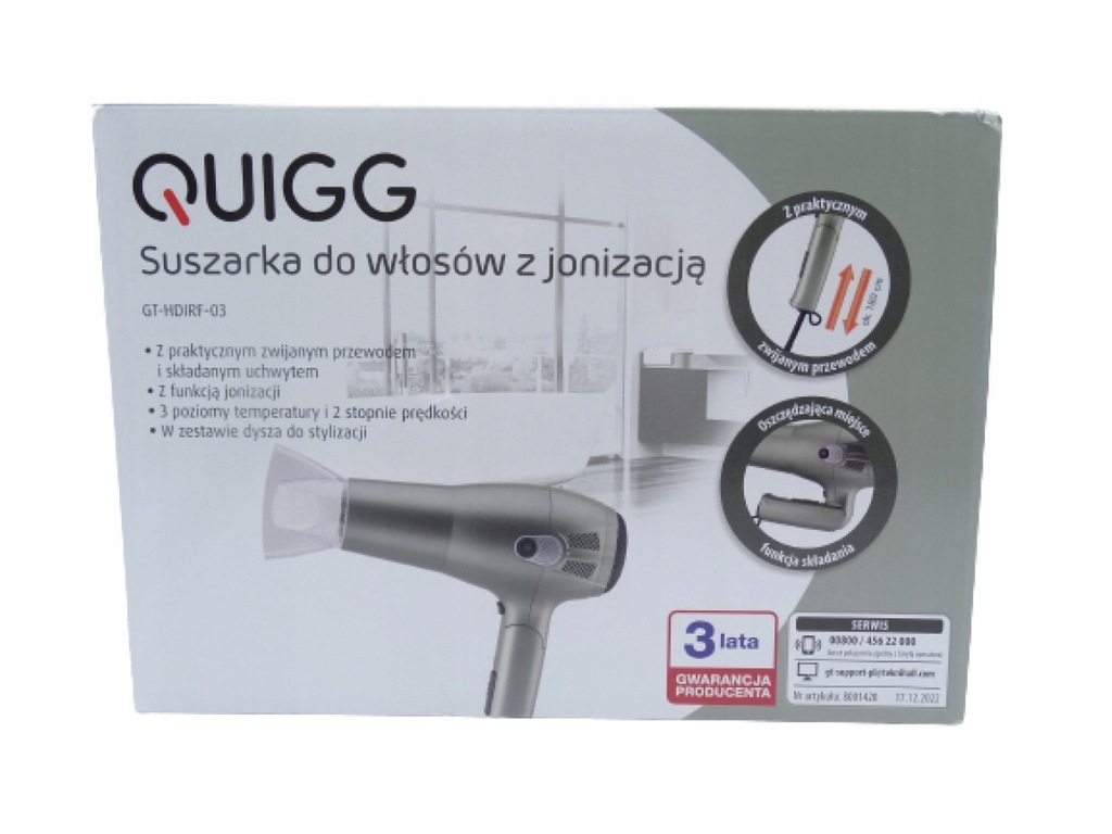 Suszarka do włosów Quigg GT-HDIRF-03 - 13094583053 - oficjalne archiwum ...