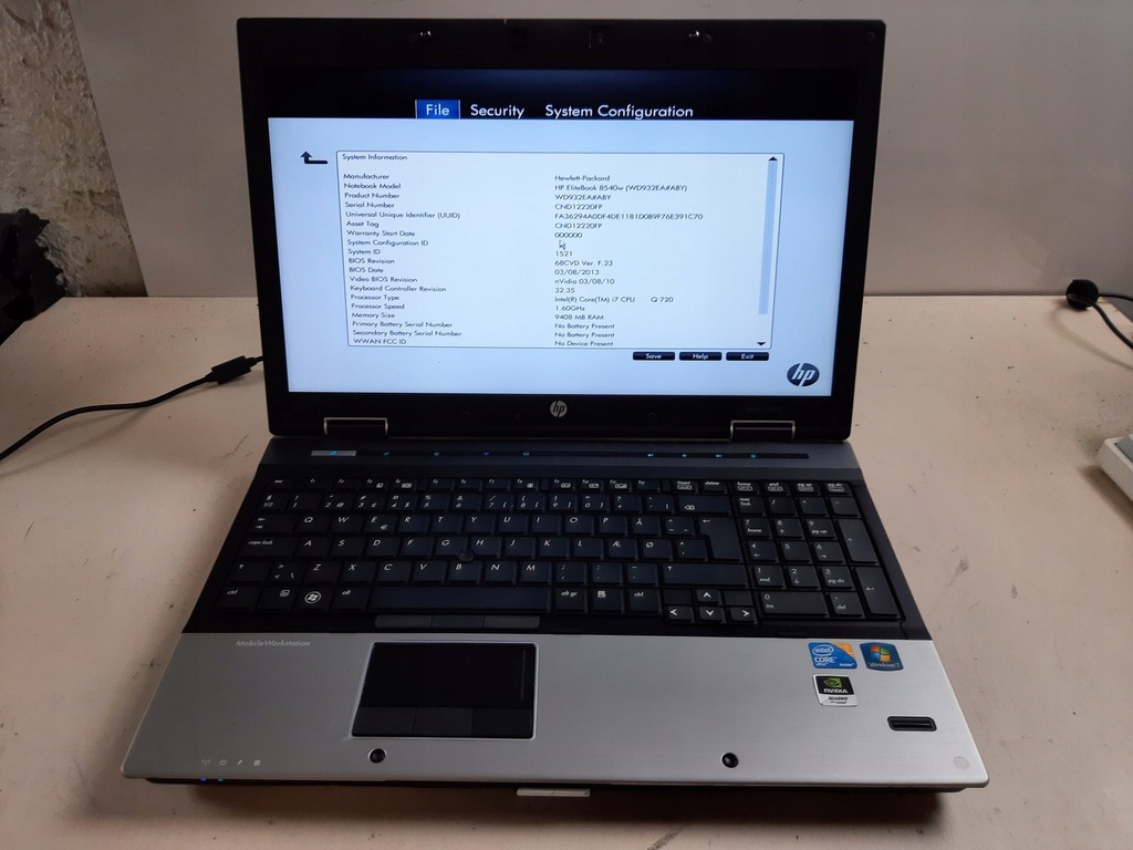 HP Elitebook 8540w i7 (2199371) - 16965889808 - oficjalne archiwum Allegro