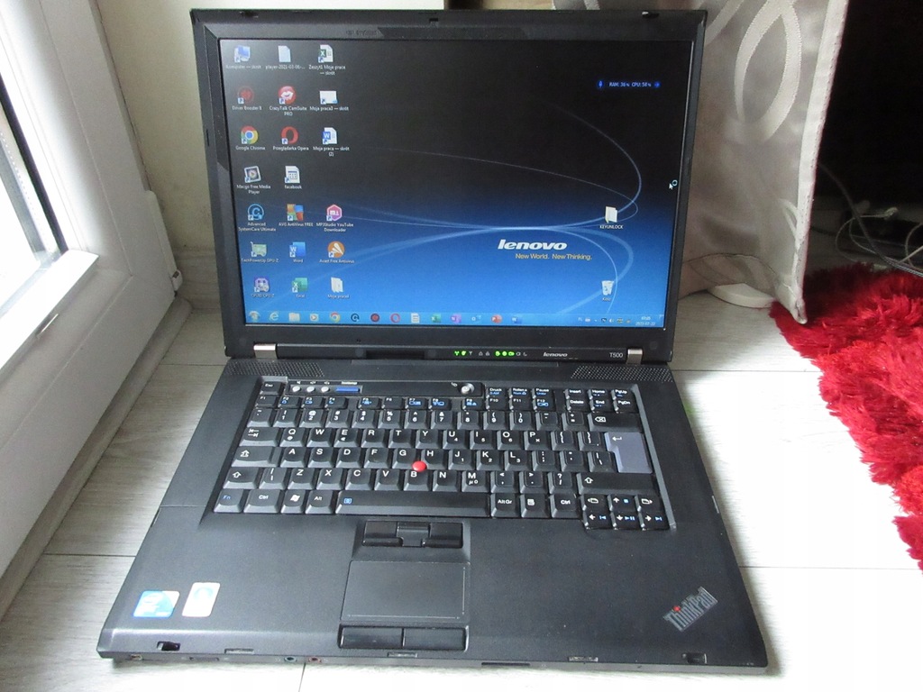 LAPTOP LENOVO T500 4GB RAM 160GB WIN7 SPRAWNY - 14039418313 - oficjalne ...