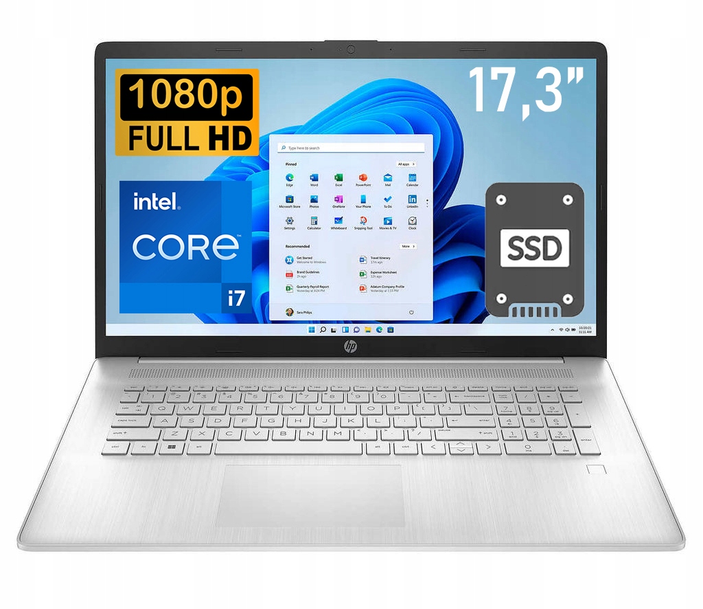 Laptop HP 17 i7-1355U 32GB 512GB SSD + 1TB FHD MEGA WYDAJNY DO PRACY BIURA - 15220046445 ...