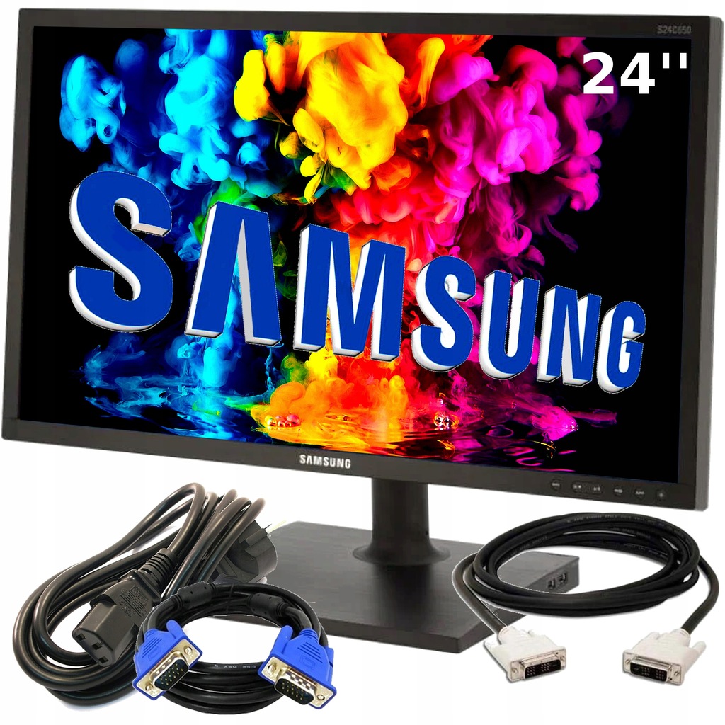 Monitor Samsung S24C650 24'' LED 5ms FullHD DP - 12323507183 ...