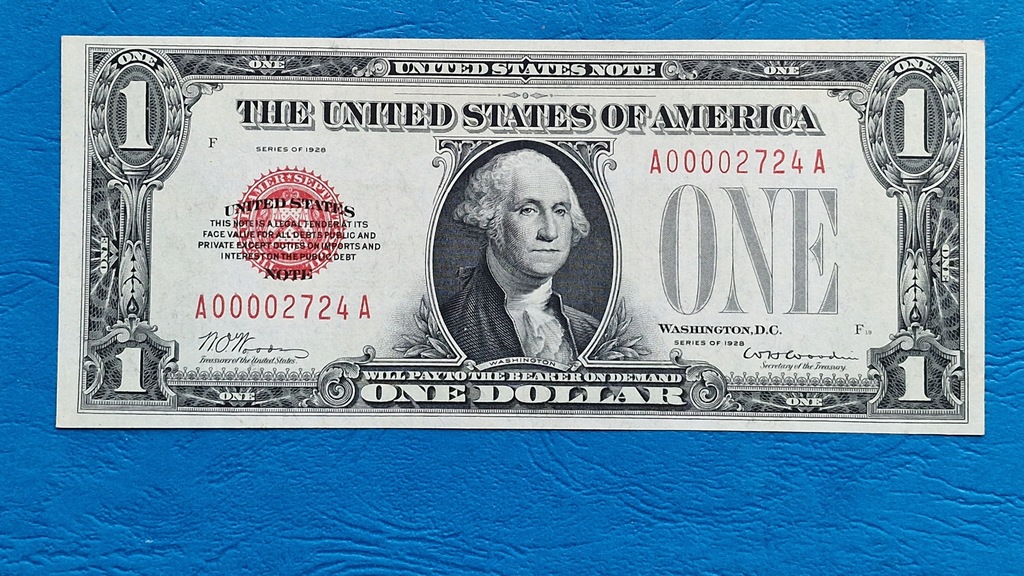 1 dolar USA 1928 Red Seal BARDZO RZADKI!!! - 13369910575 - oficjalne ...