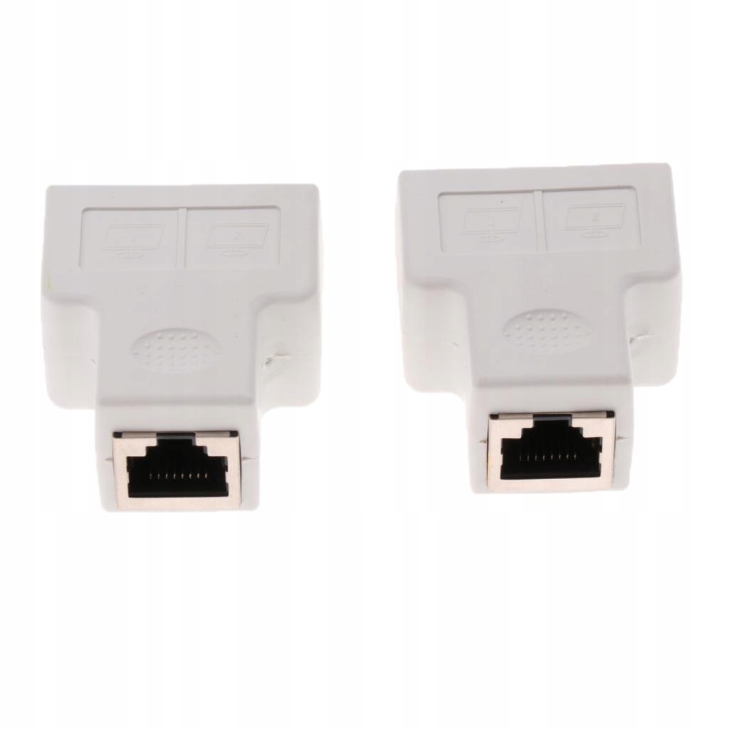 2 sztuki rozdzielacza Y LAN Gniazd Rozgałęźnika - 13250671955 ...