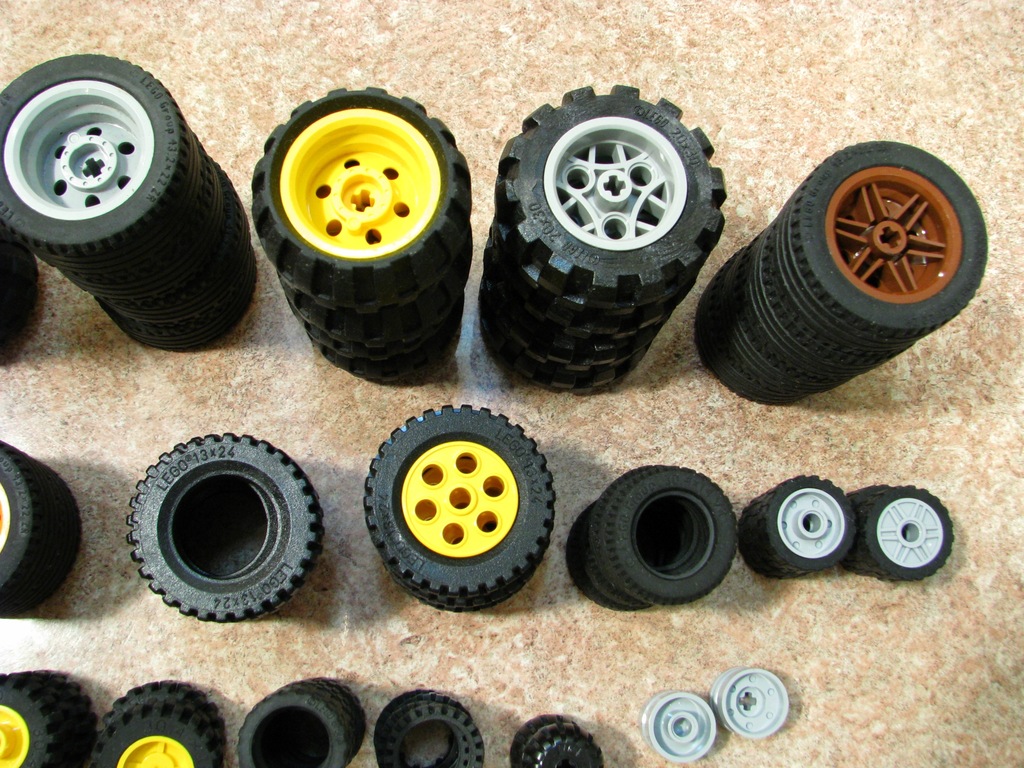 LEGO TECHNIC MIX KOŁA OPONY FELGI RÓŻNE ROZMIARY - 8290588065 ...