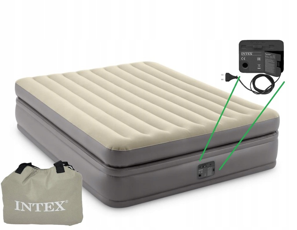 Łóżko dmuchane z pompką 152x203x51cm 64164 Intex - 11067546841 - oficjalne archiwum Allegro