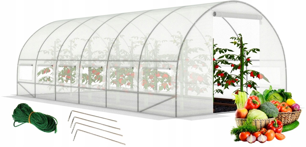 TUNEL FOLIOWY OGRODOWY SZKLARNIA - 18m2 6x3 m UV4 - 13533407106 - oficjalne archiwum Allegro