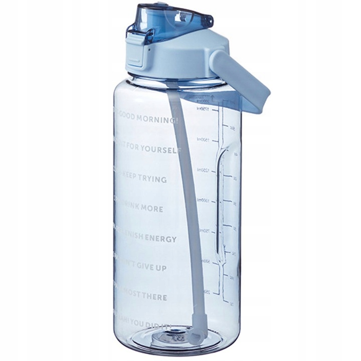 BUTELKA BIDON 2L 2000ML Z PRZYPOMNIENIEM ZE SŁOMKĄ - 12506480206 - oficjalne archiwum Allegro